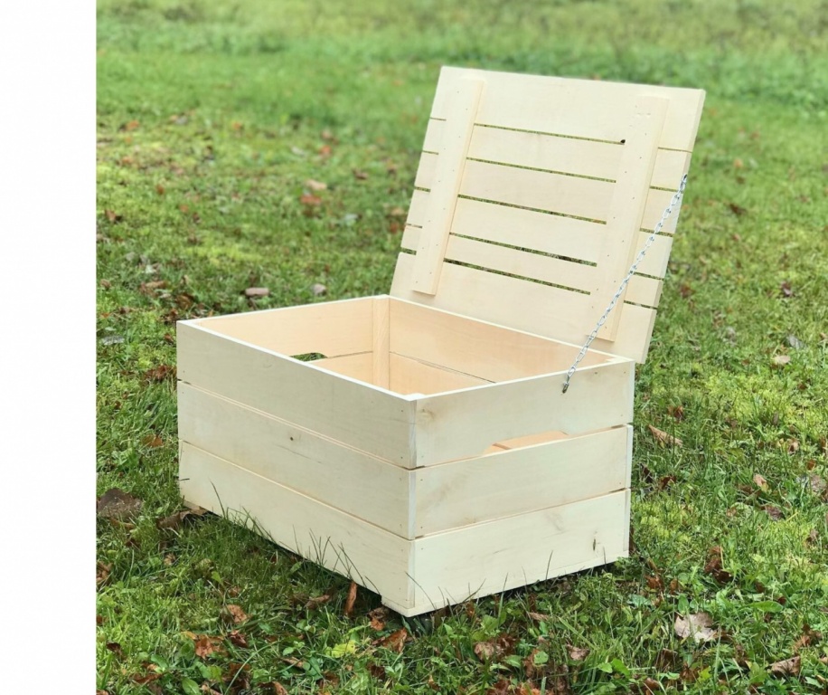 Koka kaste ar vāku, 40x60x30 cm